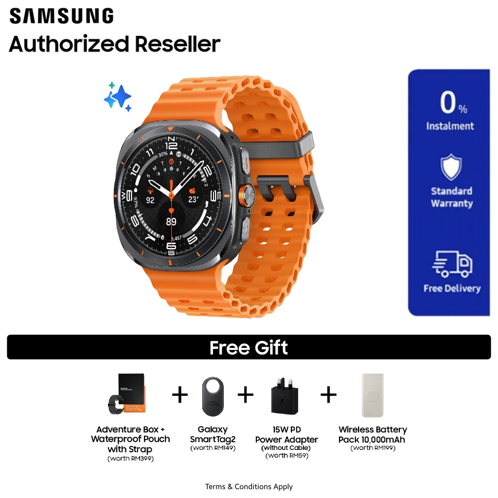SAMSUNG Galaxy Watch Ultra LTE 47mm (2024), Jam Pintar Titanium ...
