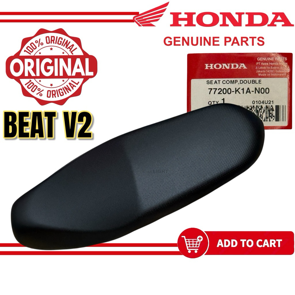 100% ORIGINAL BEAT V2 DOUBLE SEAT COMP MOTOR CUSHION TEMPAT DUDUK ...