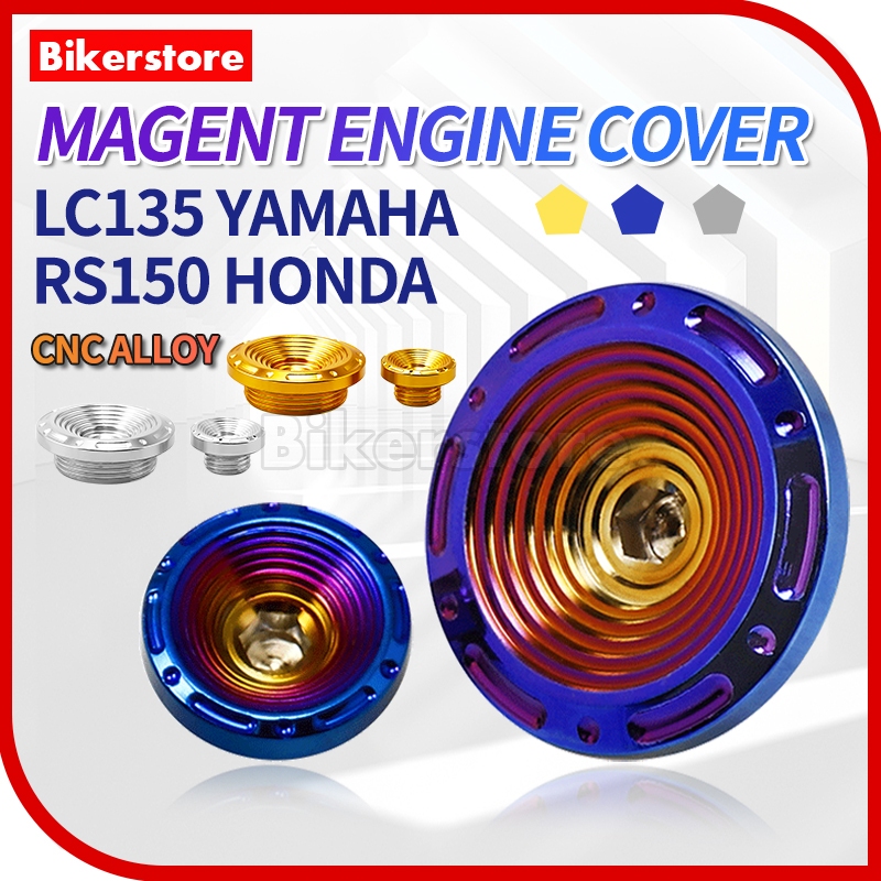 LC135 RS150 Engine Magnet Cover Magnet Nut CNC Alloy Gold Silver ...