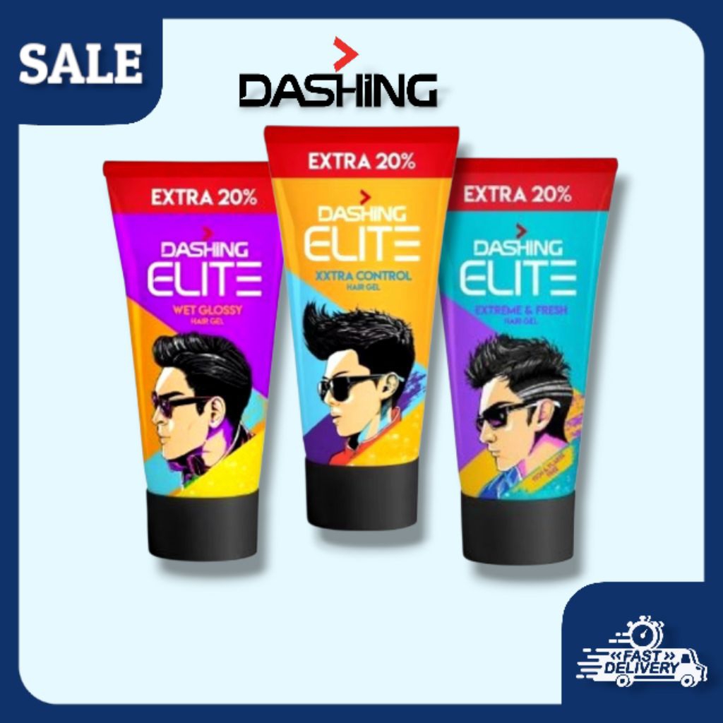 DASHING ELITE HAIR GEL | WET GLOSSY | XXTRA CONTROL | EXTREME & FRESH ...