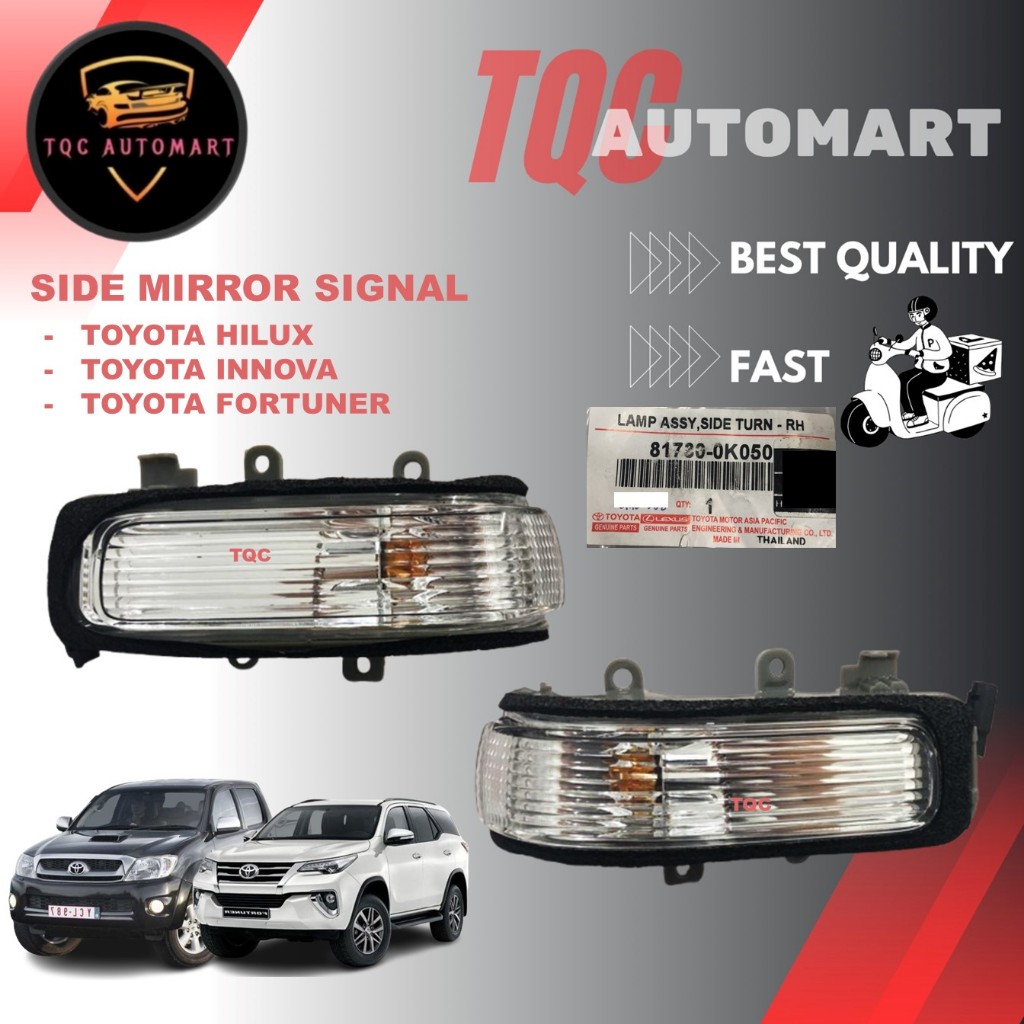 ORIGINAL TOYOTA HILUX/ INNOVA/ FORTUNER LAMP MIRROR DOOR SIDE MIRROR ...