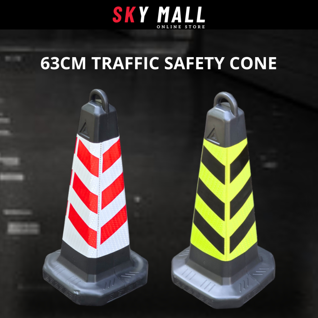 Road Traffic Cone 63cm Traffic Cone for Street Outdoor Use, Suitable ...