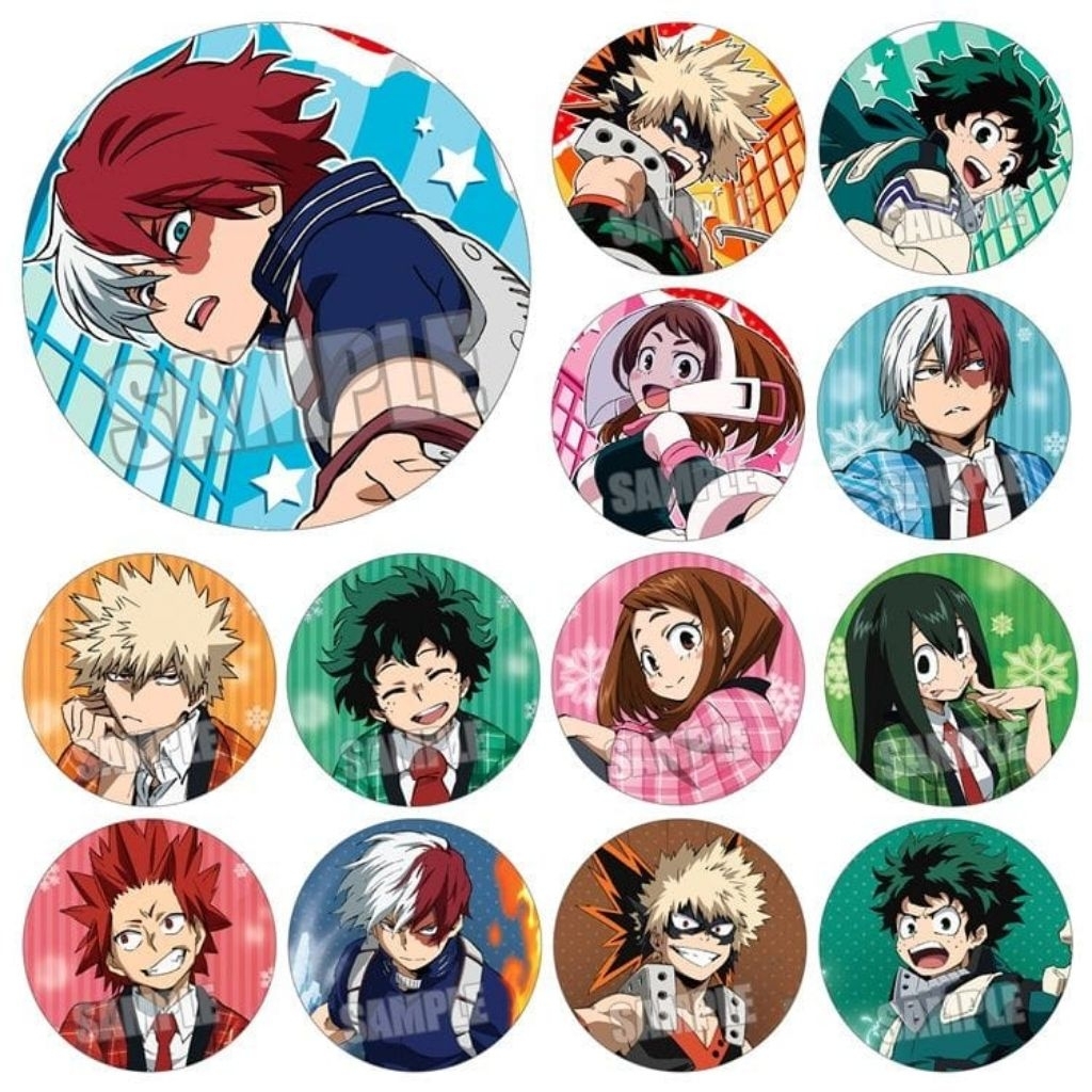 58mm My Hero Academia MHA Lencana Butang Pin Anime Button Badge Brooch ...
