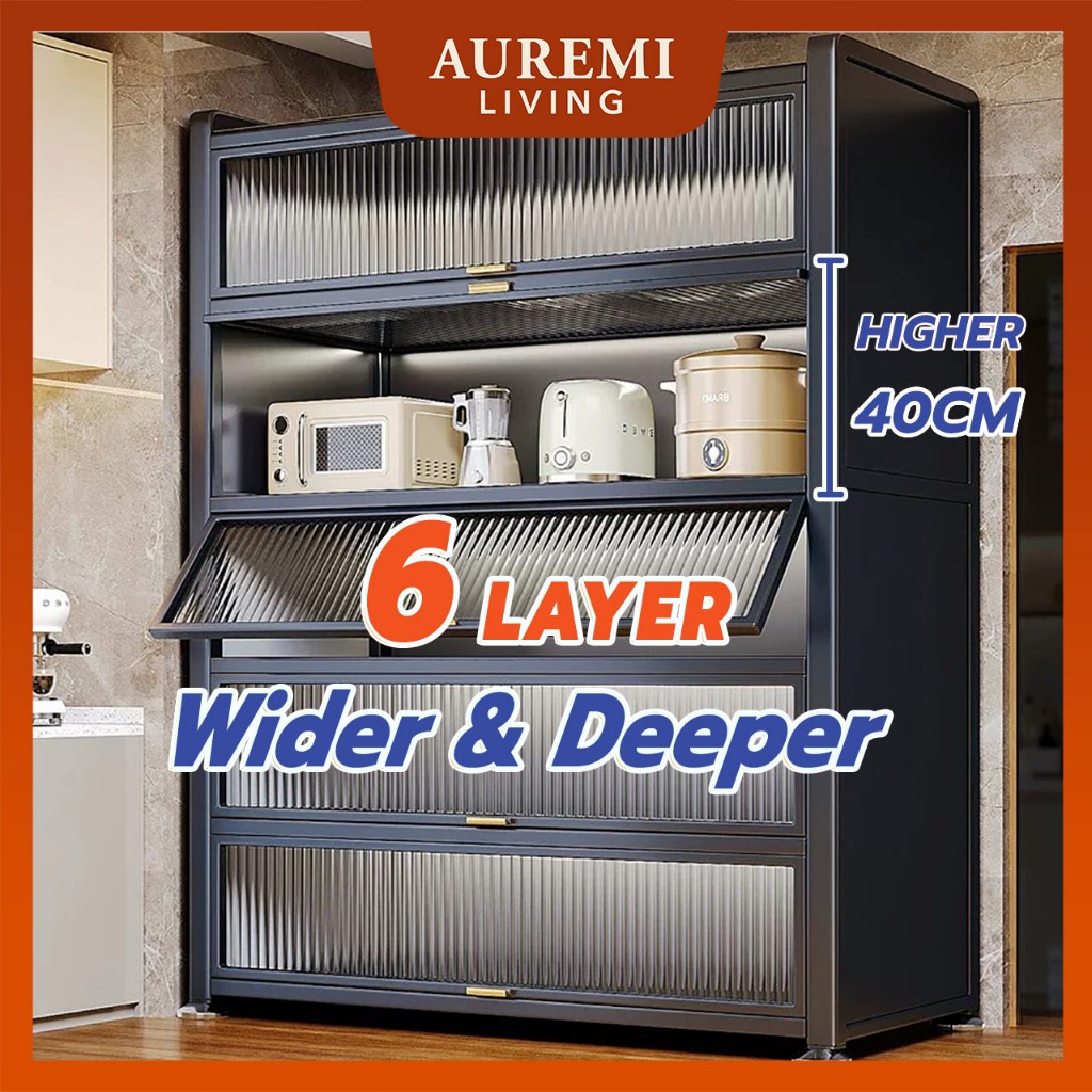 Auremi Rak Kabinet Dapur Kitchen Cabinet Rack Microwave Oven Cabinet ...
