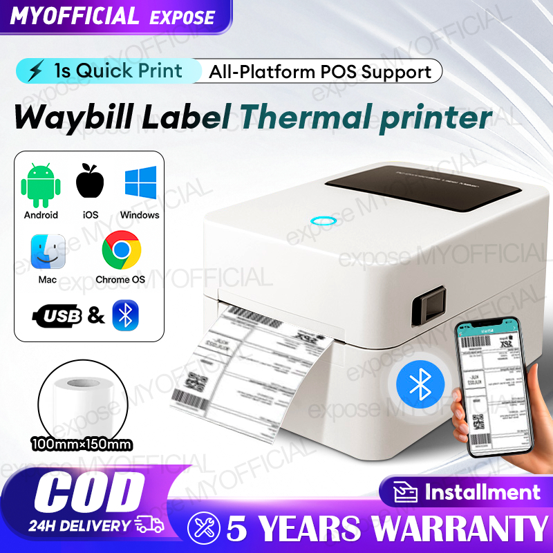Thermal Printer Bluetooth Waybill Printer A6 AWB Printer Android IOS ...