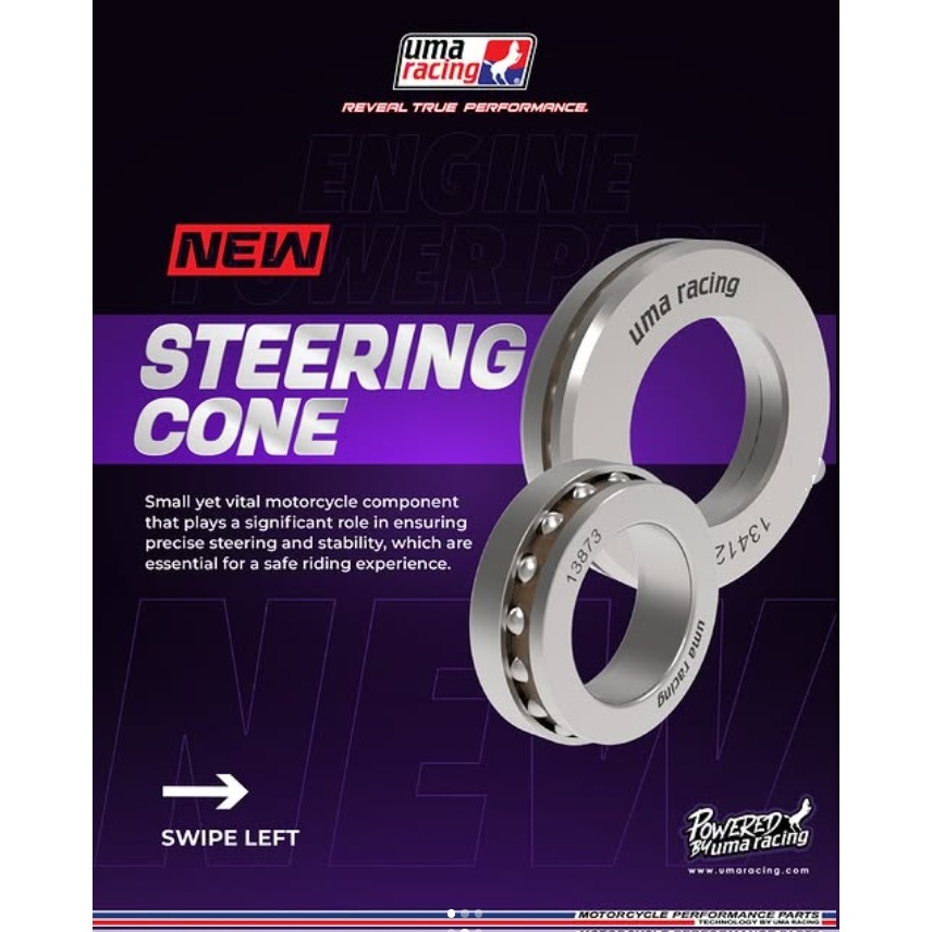 STEERENG CONE UMA RACING Y15 135LC NVX NMAX RS150 RSX VARIO 150 EGO EX5 ...