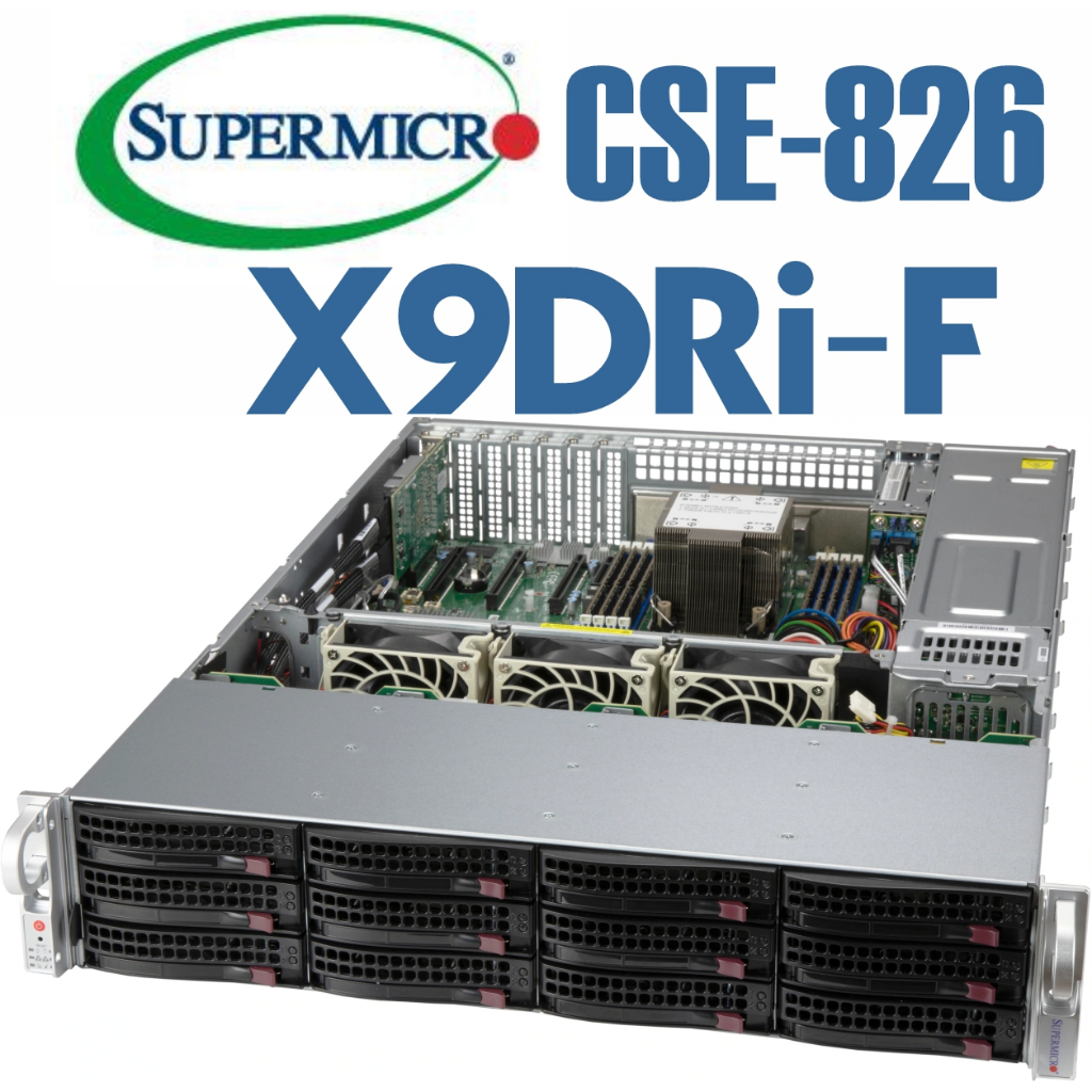 Supermicro SuperChassis CSE-826 X9DRi-F 12 x 3.5" 2U CTO Rack Server ...