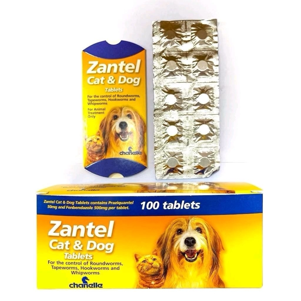 Zantel Deworm Tablet For Cats & Dogs / Ubax Cacing Untuk Kucing ...