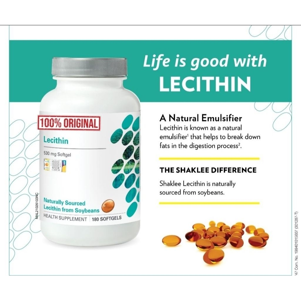 💯Original Shaklee Lecithin 180 SOFTGELS ( Exp May 2026 ) | Shopee Malaysia