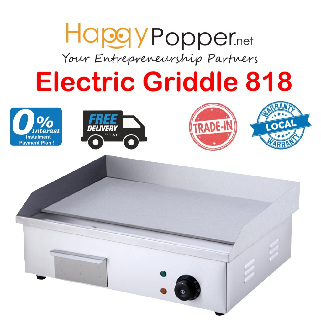 Happypopper Commercial Stainless Steel Electric Griddle BBQ Griddle ...