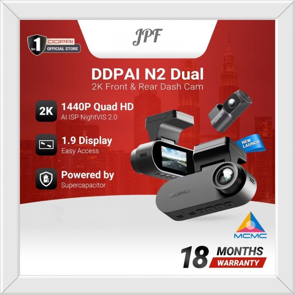 [NEW LAUNCH] DDPAI N2 Dual 2K Front & Rear Super Capacitor Dash Cam with NightVIS 2.0 | Shopee ...