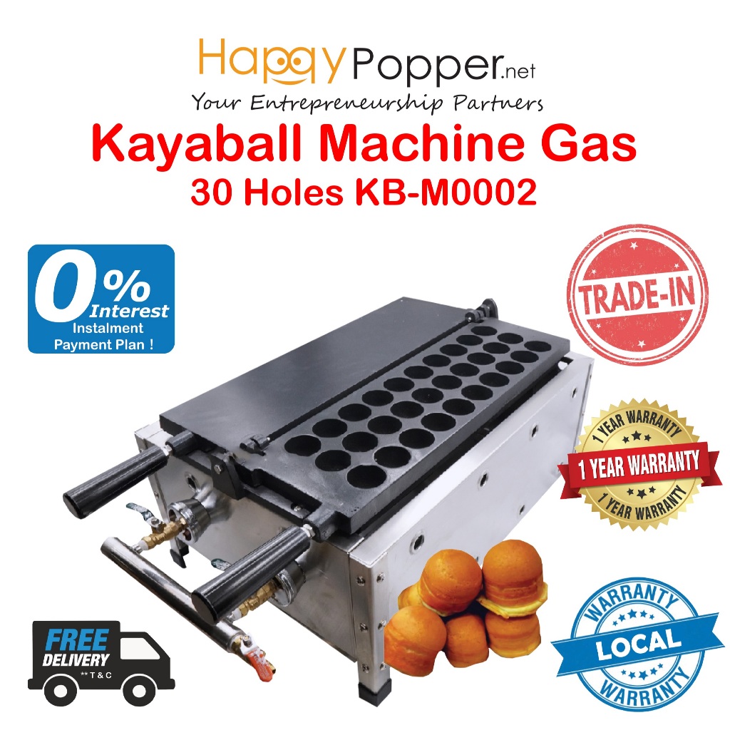 Happypopper Commercial Kayaball Kaya ball Machine Maker Gas 30 Holes 1 ...