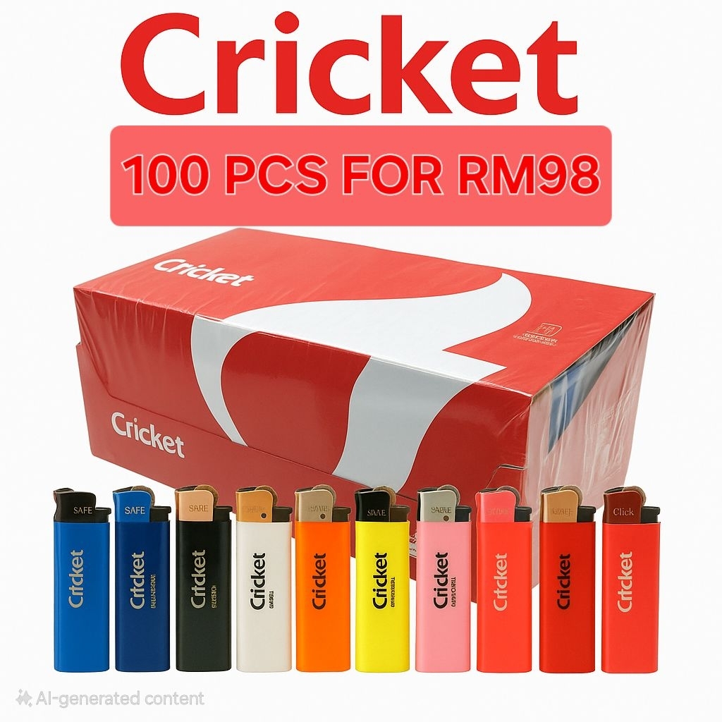 ORIGINAL CRICKET LIGHTER 100PCS (2 BOX/OUTER) | Shopee Malaysia
