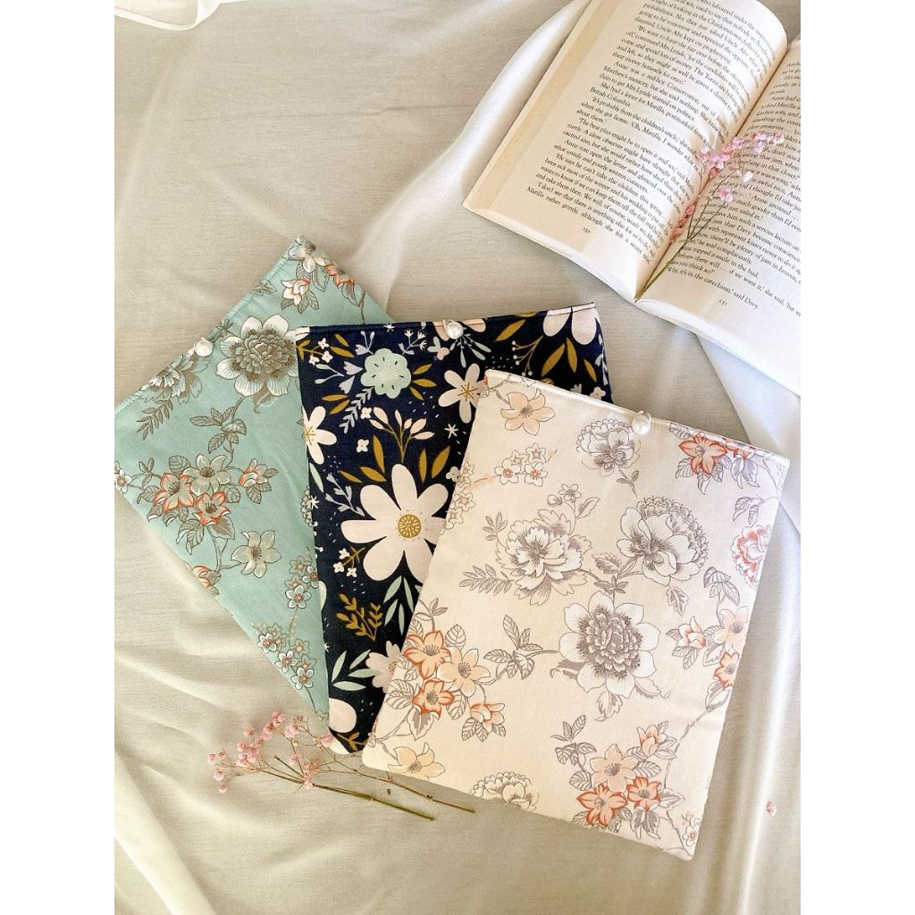 A5 cute button book padded book sleeves /book pouch/ floral book sleeve ...