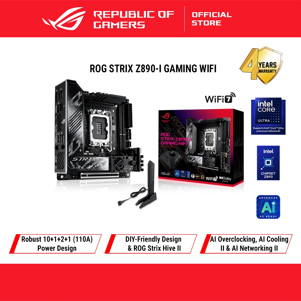 ASUS Intel ROG Strix Z890-I Gaming WiFi Mini-iTX motherboard, 10+1+2+1 ...