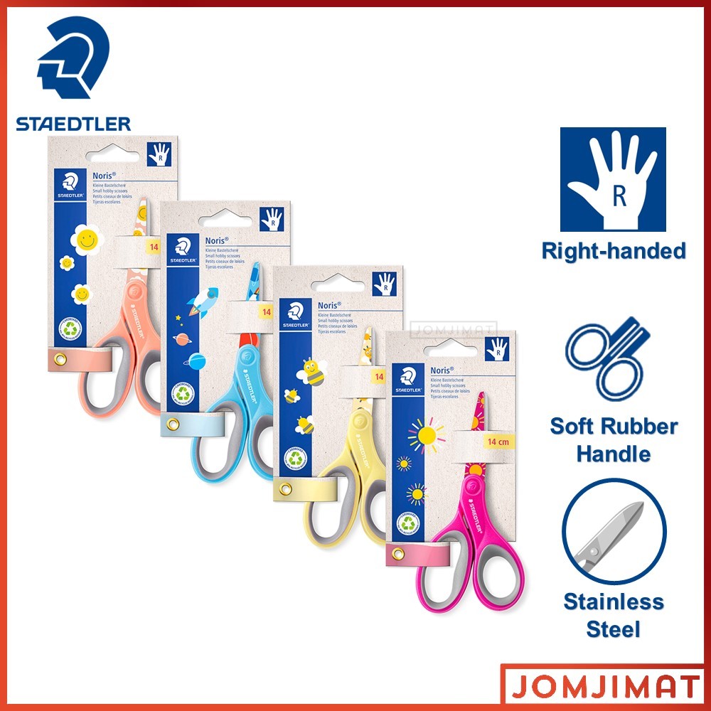 Staedtler Noris Colourful Right Handed Hobby Scissors 14cm 965 14P BK ...