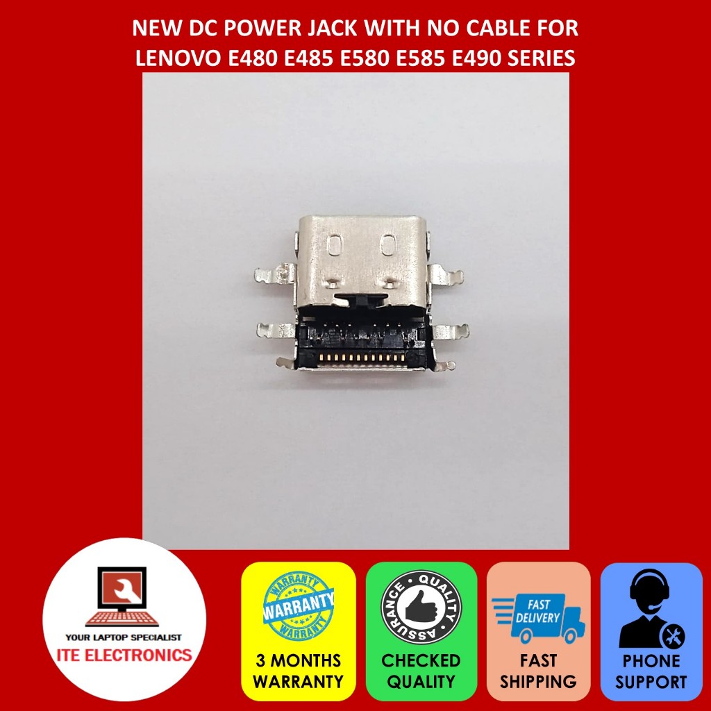 NEW LENOVO E480 E485 E580 E585 E490 TYPE-C SERIES DC POWER JACK ...
