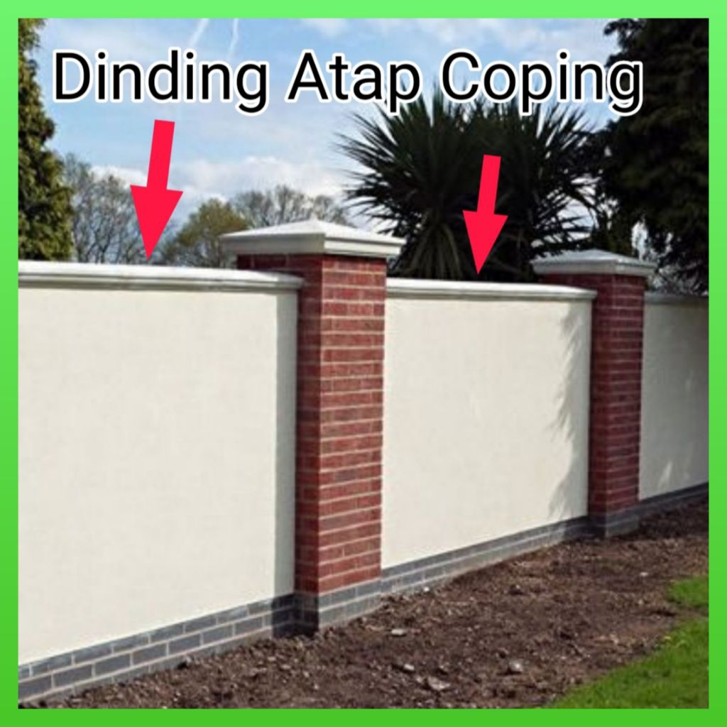 (250mm/10inci) Coping Dinding Atap (Sesuai Untuk Dinding 5"-6 ...