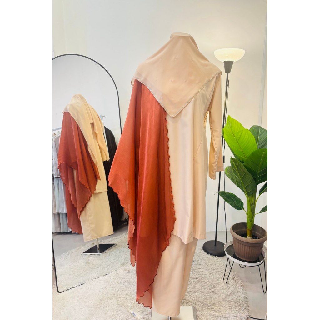 SET TUDUNG + SHAWL BAHU + BAJU KURUNG PAHANG ILYANA | Shopee Malaysia