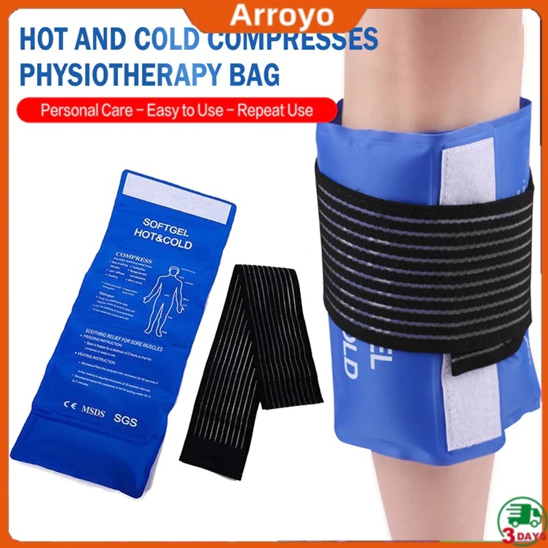 Hot and Cold Pack Gel Reusable Ice Warm Pack Muscle Relax Relieve Knee ...