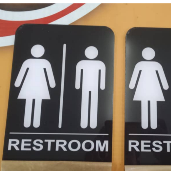 Restroom Signage Tandas Papan Tanda Toilet Sign Acrylic | Shopee Malaysia