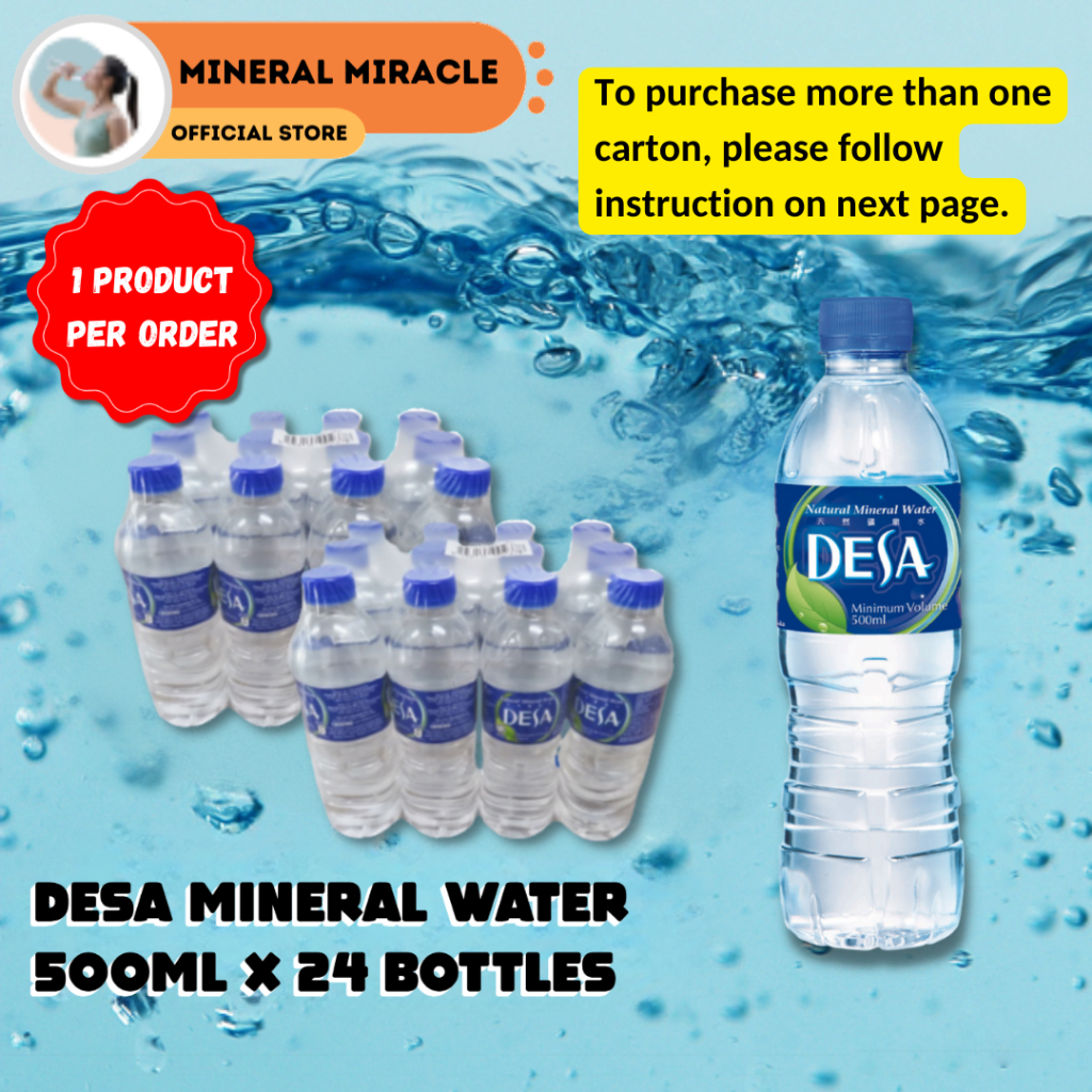 DESA Mineral Water (2 PACKS 500ml x 12 Bottles) | Shopee Malaysia