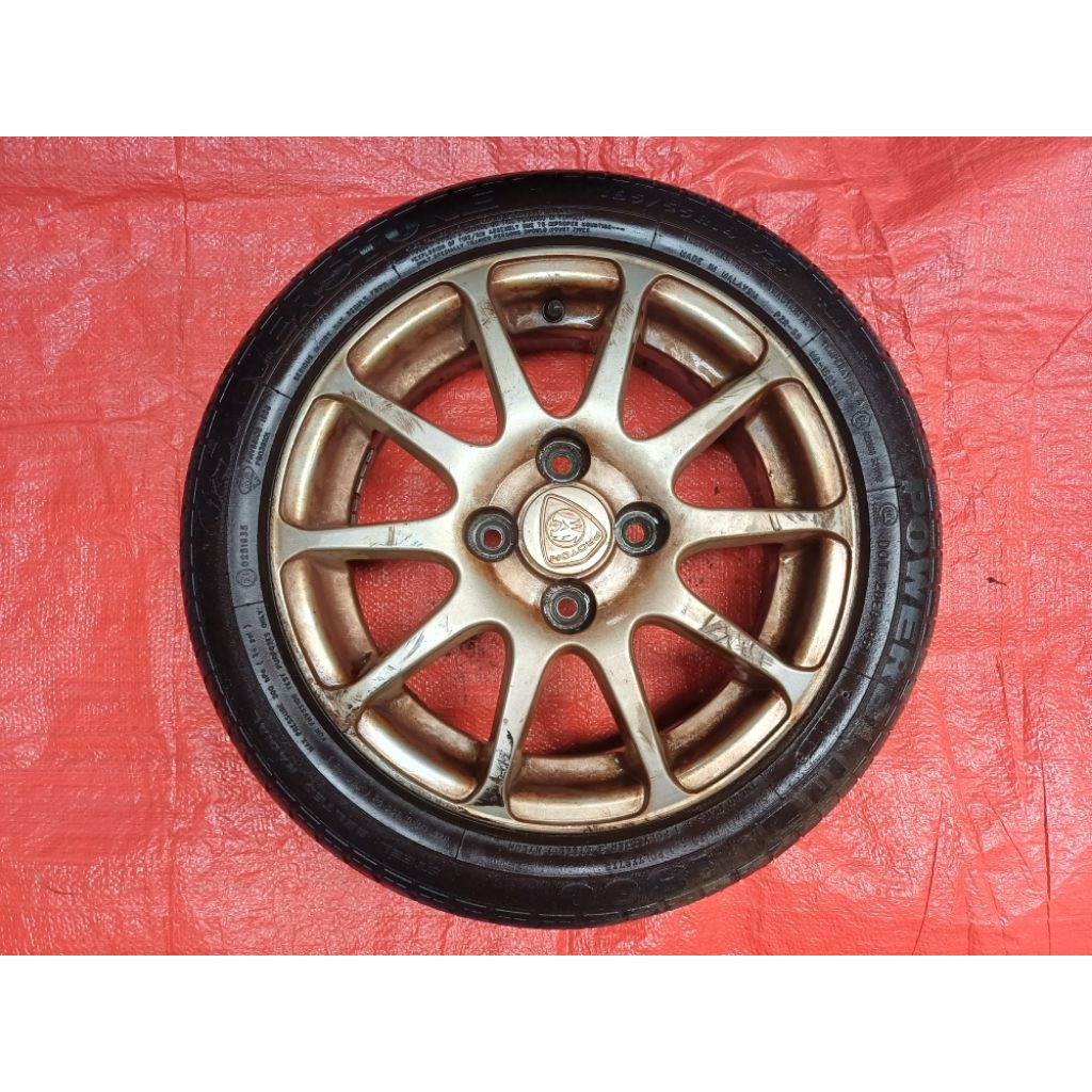 PROTON SAVVY SPORT RIM & TYRE ( 165 X 55 X 14 ) 4H PDC 100 | Shopee ...