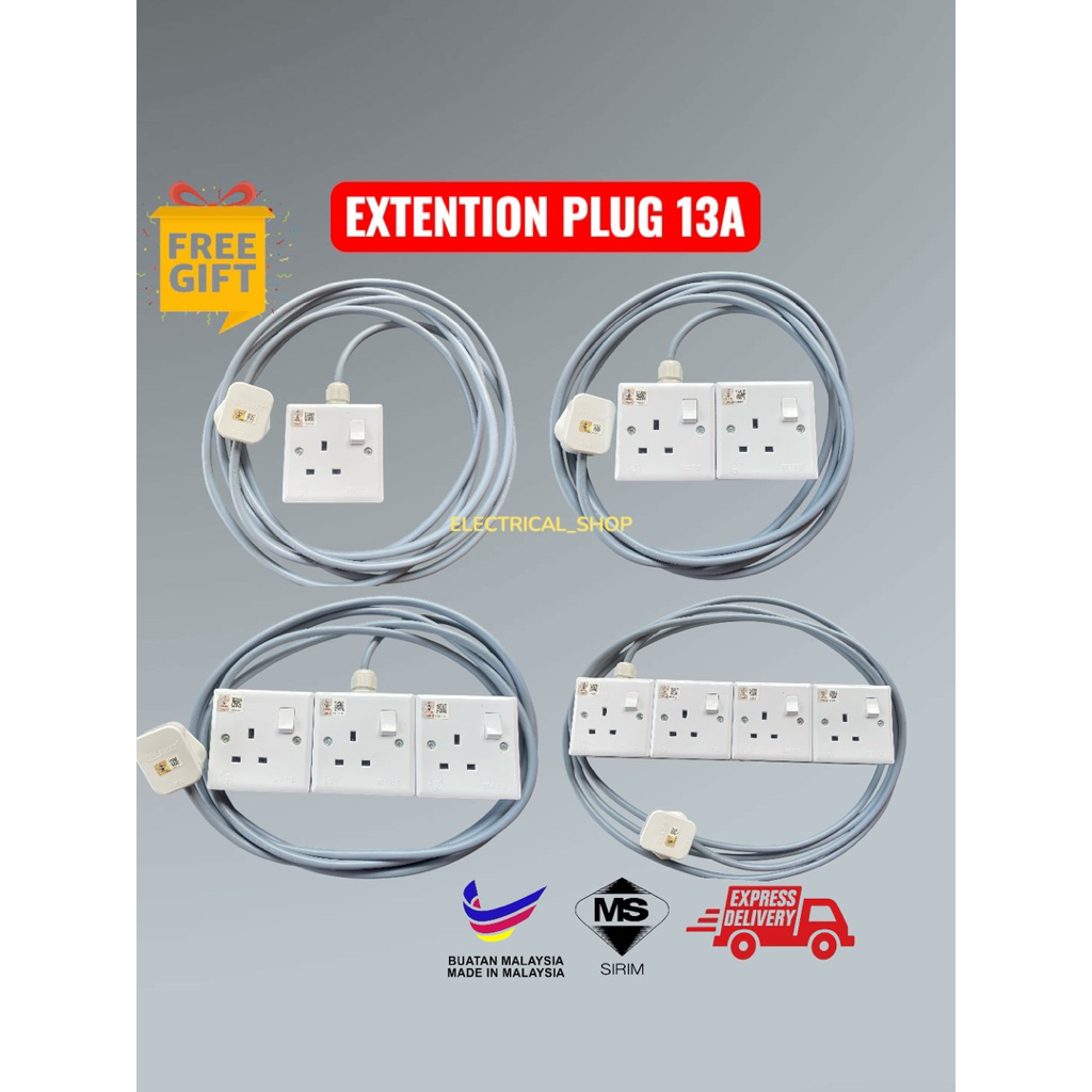 SIRIM Socket Extension Heavy Duty - Extension Wire Socket Plug 1 / 2 ...