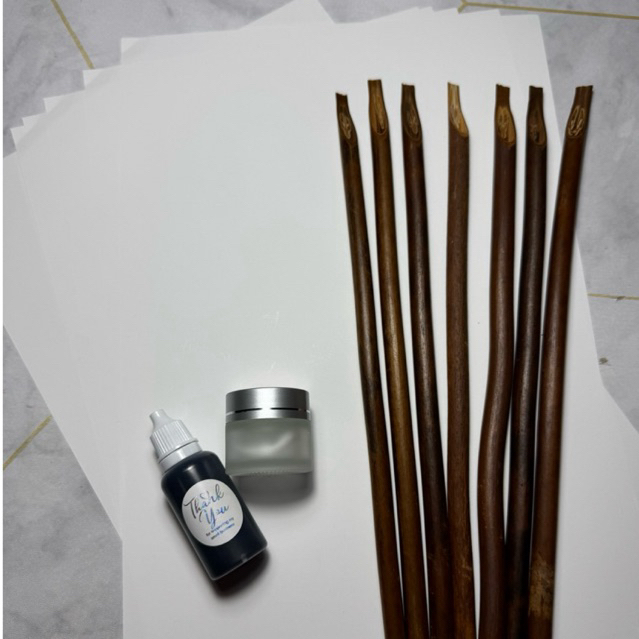 Peralatan Khat Full Set 7 Batang Resam Dakwat 20ml Beserta 10pcs Art ...
