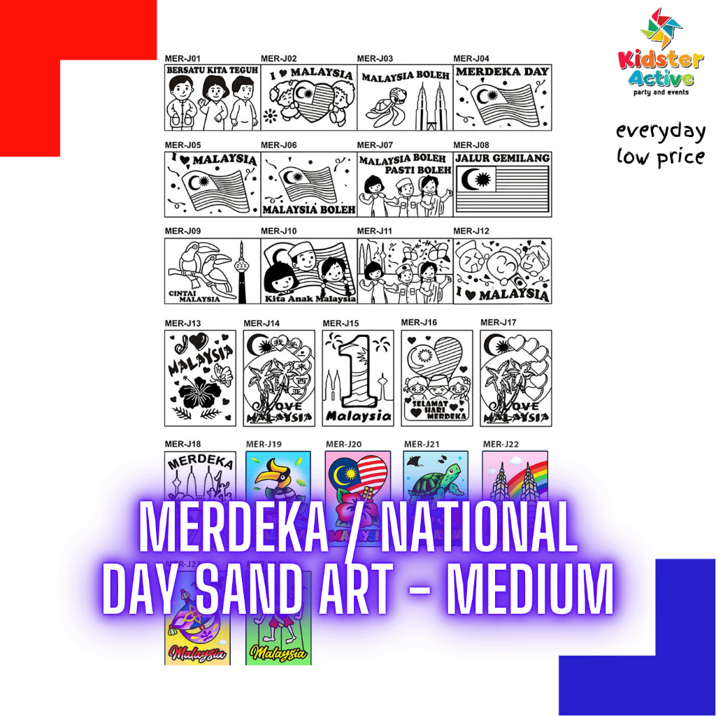 HARI MALAYSIA Merdeka / National Day Sand Art - Medium Kit | Shopee ...