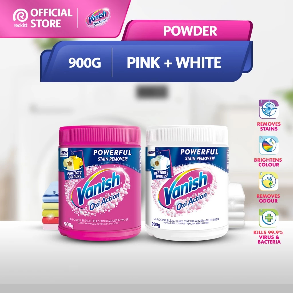 Vanish Stain Remover Pink Oxi Action + Vanish Stain Remover Crystal ...