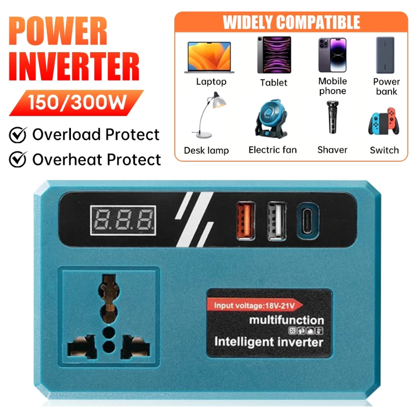 Malaysia Stock Portable Power Inverters 20V to 220V Original Pure sine ...