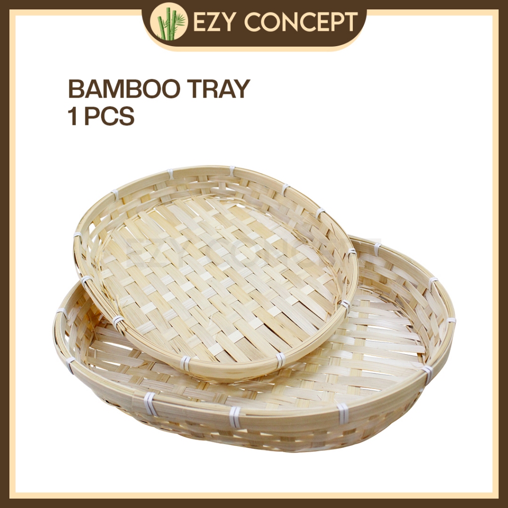 EZY - DULANG ROTAN DULANG BULUH BENTUK BUJUR BEKAS DECO BAMBOO RATTAN ...
