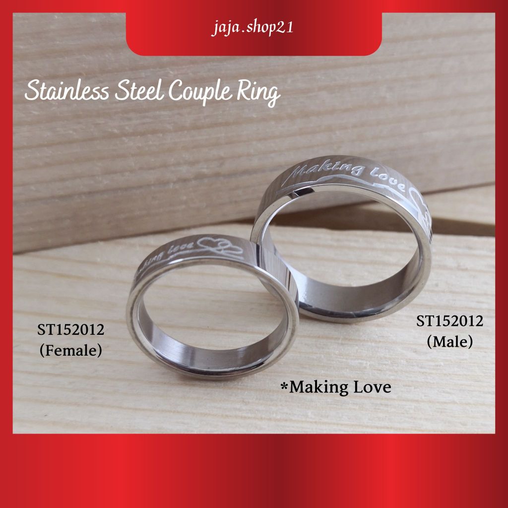 READY STOCK | 316 Stainless Steel Couple Ring (ST152012)| 316不锈钢 情侣 ...