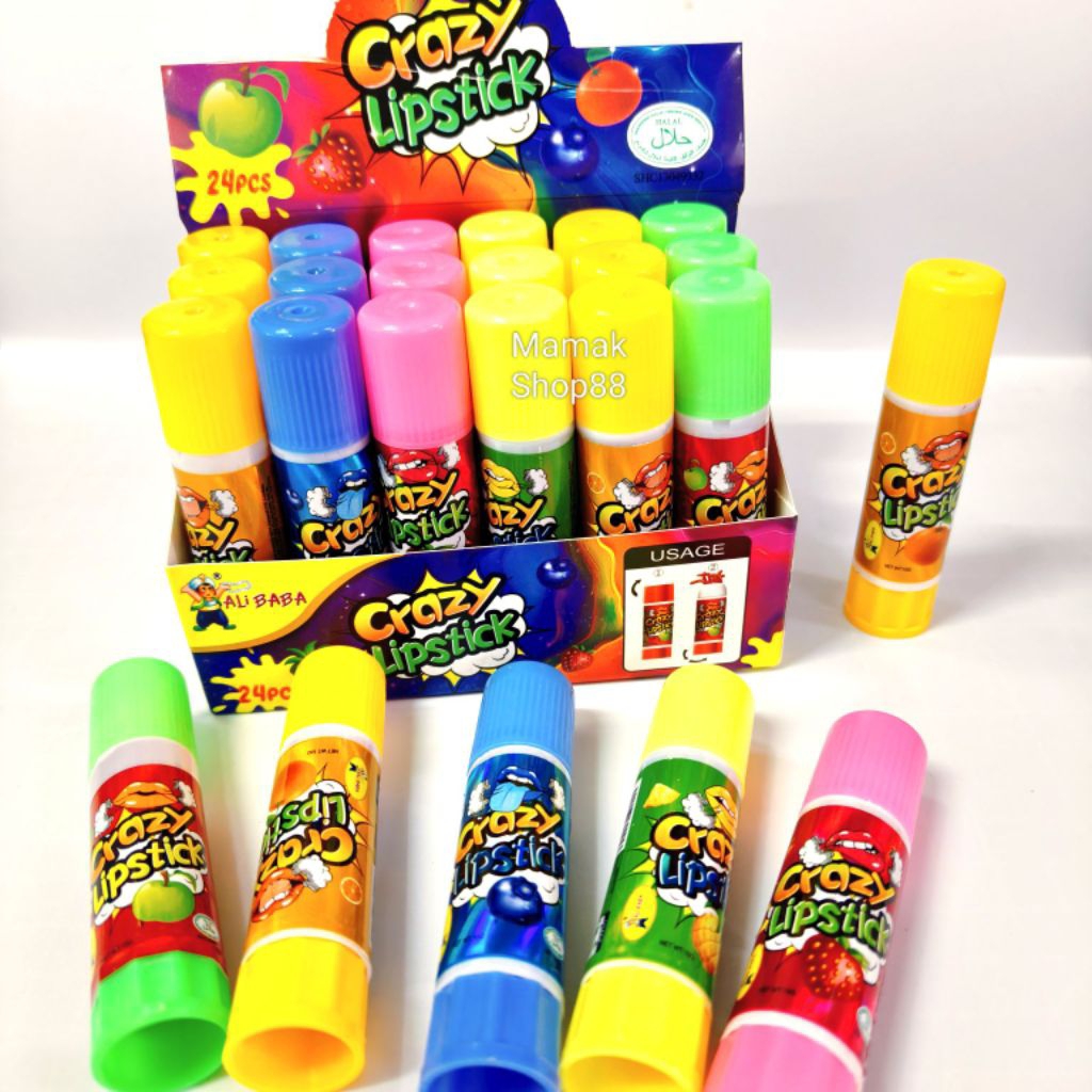 Alibaba Crazy Lipstick Candy 24pcs (HALAL) | Shopee Malaysia