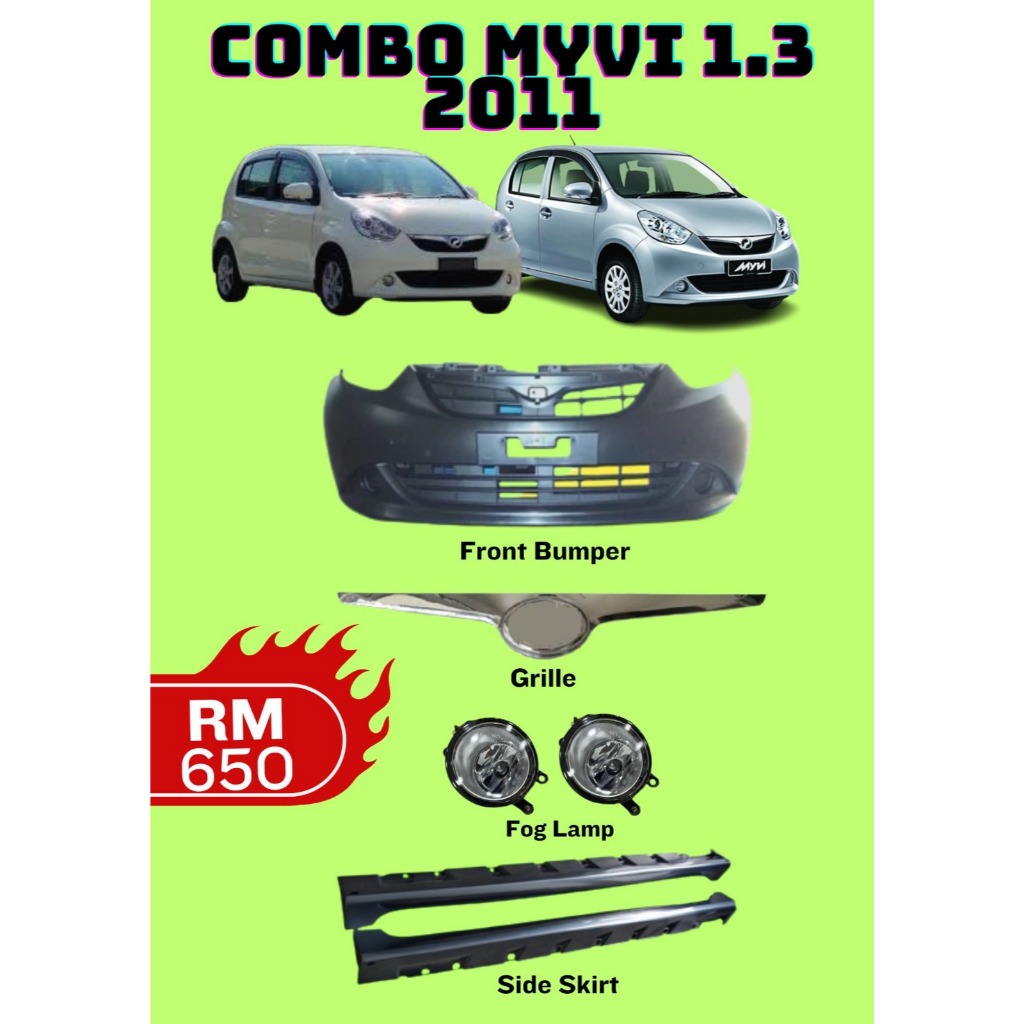 FASTLINK BODYKIT PERODUA MYVI 2011 LAGI BEST 1.3 SET COMBO 100% NEW ...