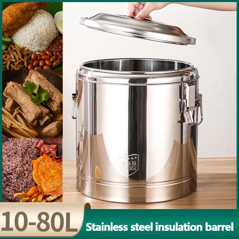 Stainless Steel Insulated Bucket, Large Capacity, Hot & Cold Storage ...