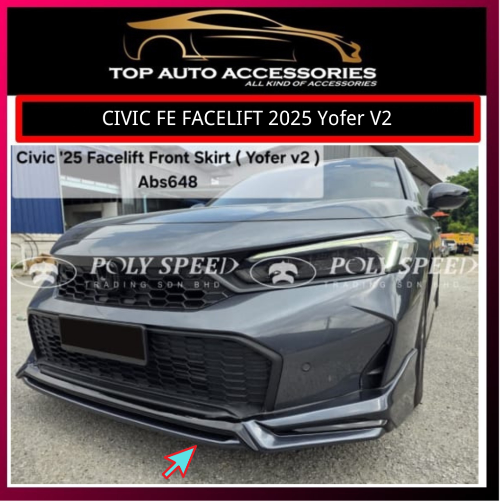HONDA CIVIC FE FACELIFT 2025 YOFER V2 BODYKIT | Shopee Malaysia