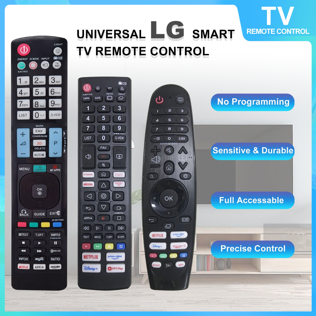 LG Remote Control for LG Smart TV, Infrared Replacement for All LG ...