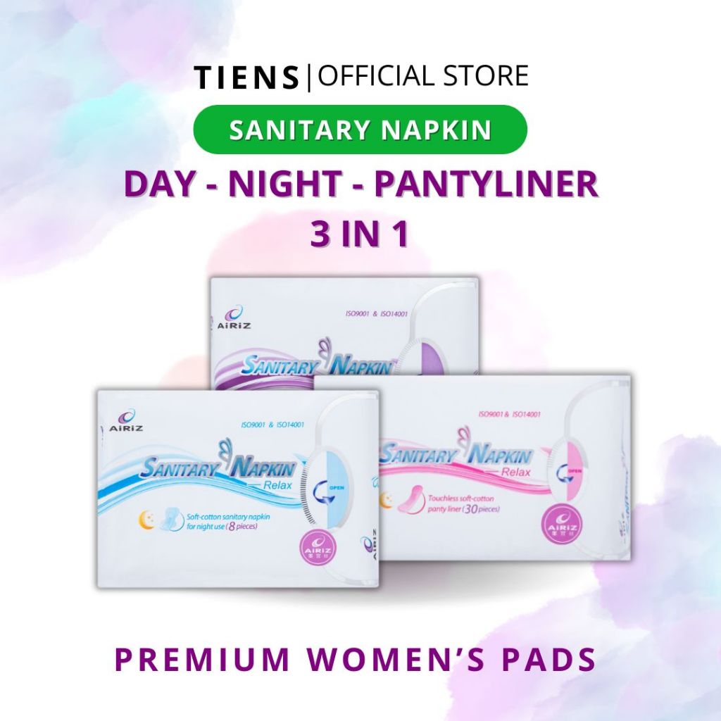 AIRIZ TIENS ORIGINAL SANITARY PAD NAPKIN TUALA WANITA HERBA SOFT AND ...
