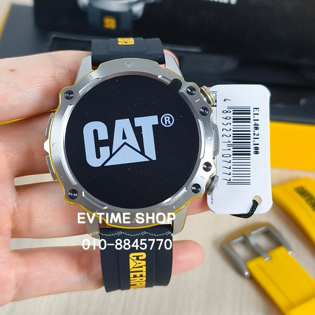 CATERPILLAR SMARTWATCH CAT E1-140-21-100 BLACK SILICONE STRAP MEN WATCH ...
