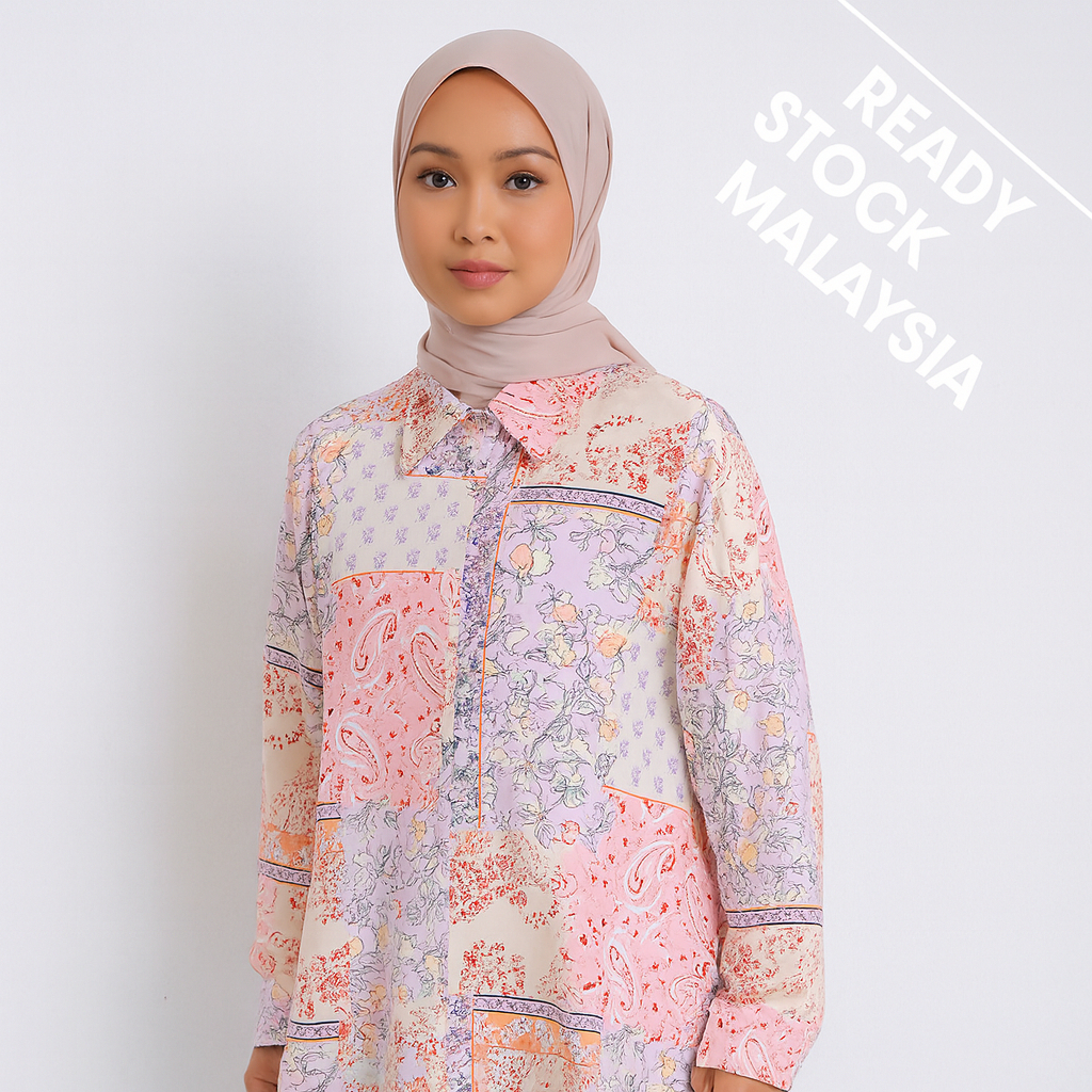 (Ready Stock) ZaaZaa Baju Kemeja Wanita Corak Bunga Terbaru | Blouse ...