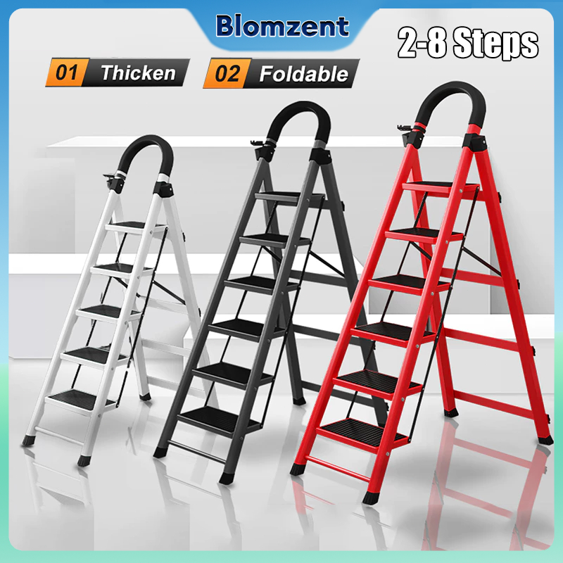 4/5/6 Steps Foldable Ladder Tangga Lipat Heavy Duty Ladder Foldable ...