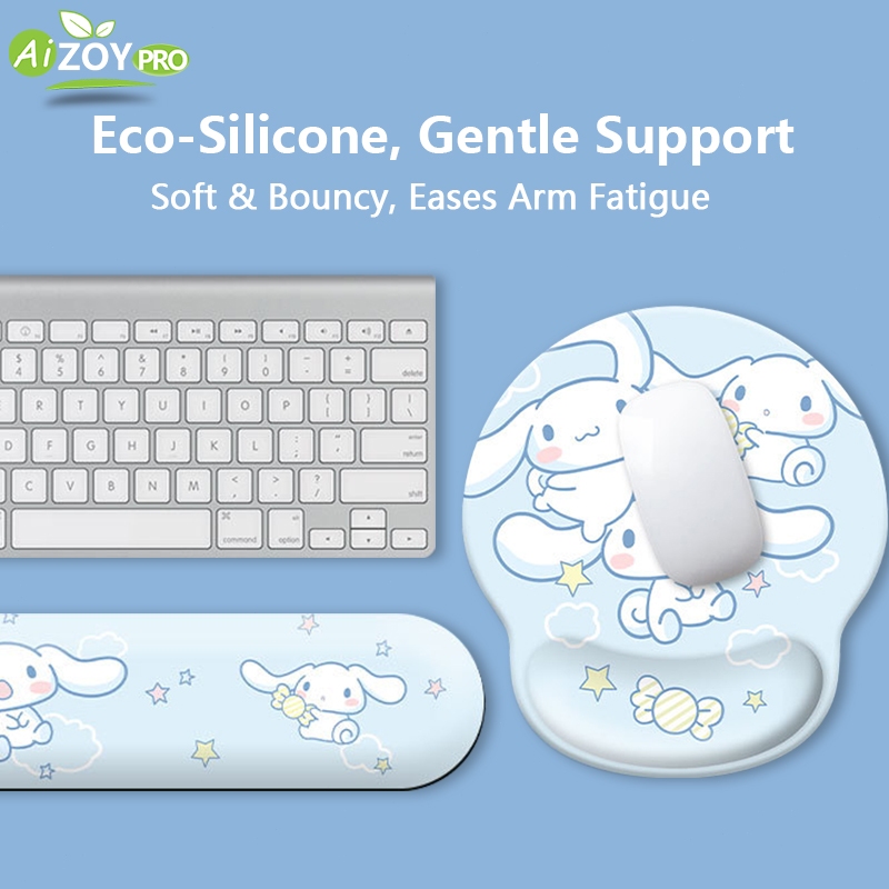 Ergonomic Keyboard Pad Mouse Pad Wrist Rest Pad Typing Support Memory ...