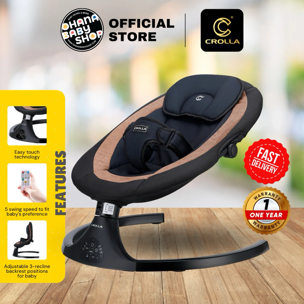 Crolla Comfeo Baby Swing Dual Layer Cushion | Almond Brown | Obsidian ...