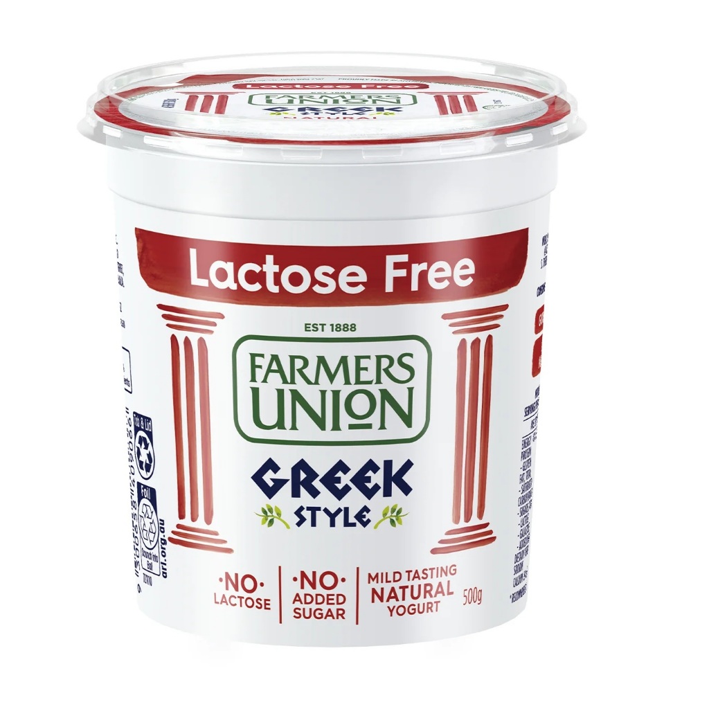 Farmers Union Greek Style Mild Tasting Natural Yogurt No Lactose, No ...