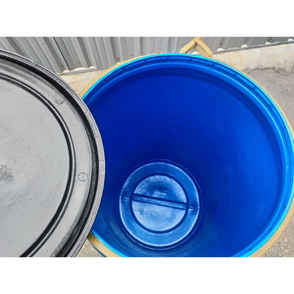 Tong Biru Water Drum With Lid 120L/160L/220Litre | Shopee Malaysia