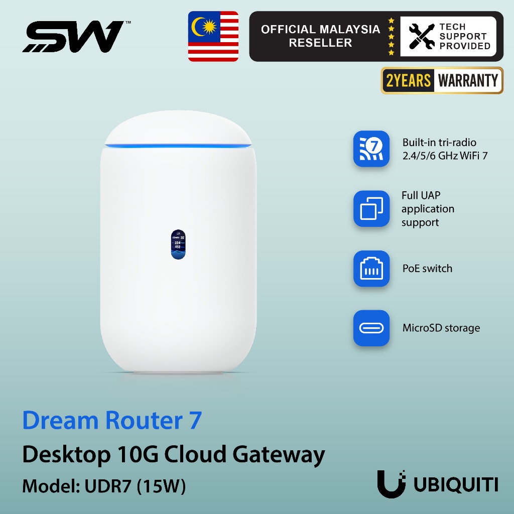 Ubiquiti UDR7 Smart WiFi6 Router Dual Band High Performance Gigabit ...