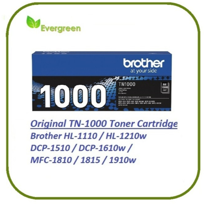 Evergreen Brother Original TN-1000 Toner Cartridge HL-1110/ HL-1210W ...