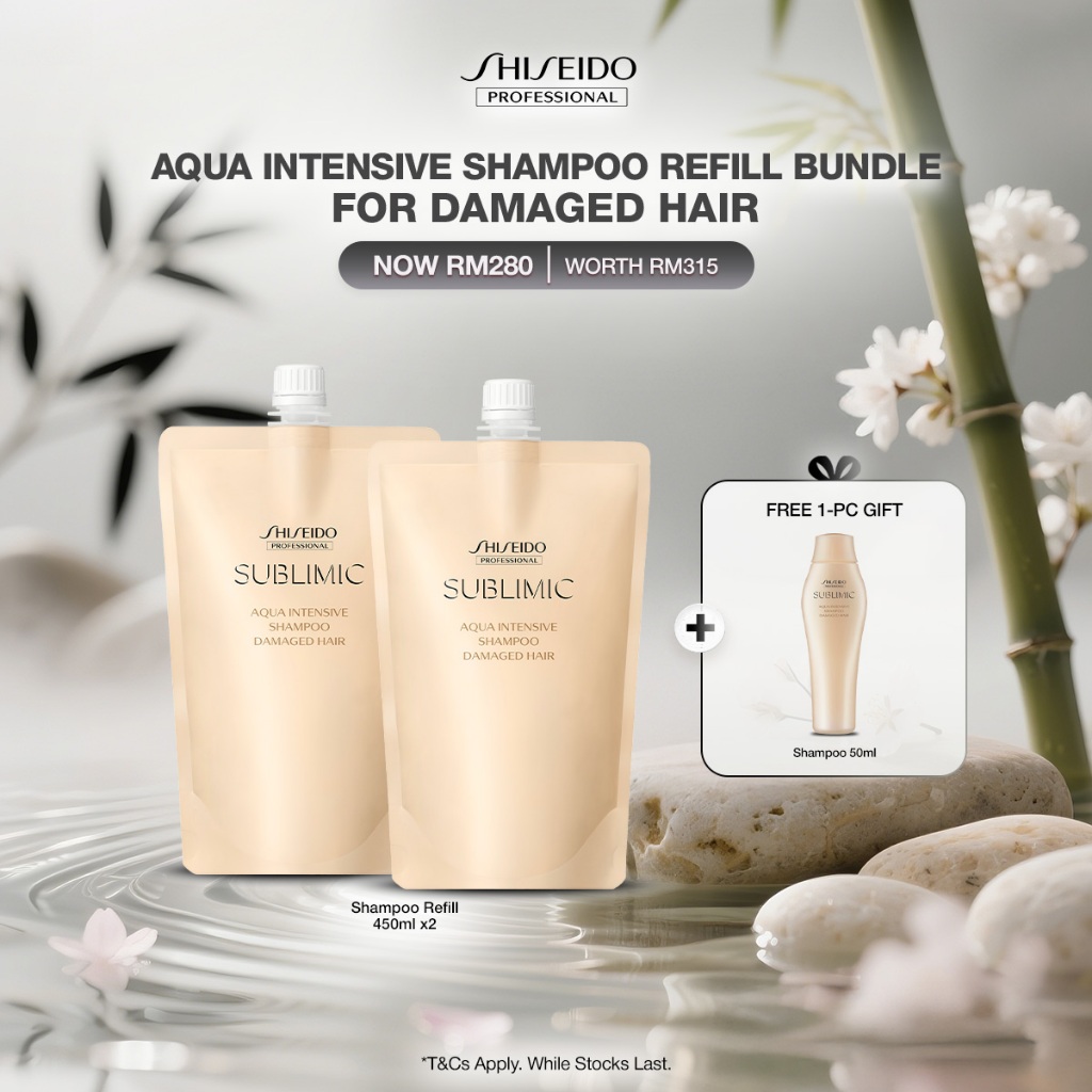 Shiseido Professional Sublimic Aqua Intensive Shampoo Refill Bundle For ...
